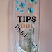Tip Vessel BIG Tips Money Collecting Plastic Tip Jar Clear Purple Gems ...