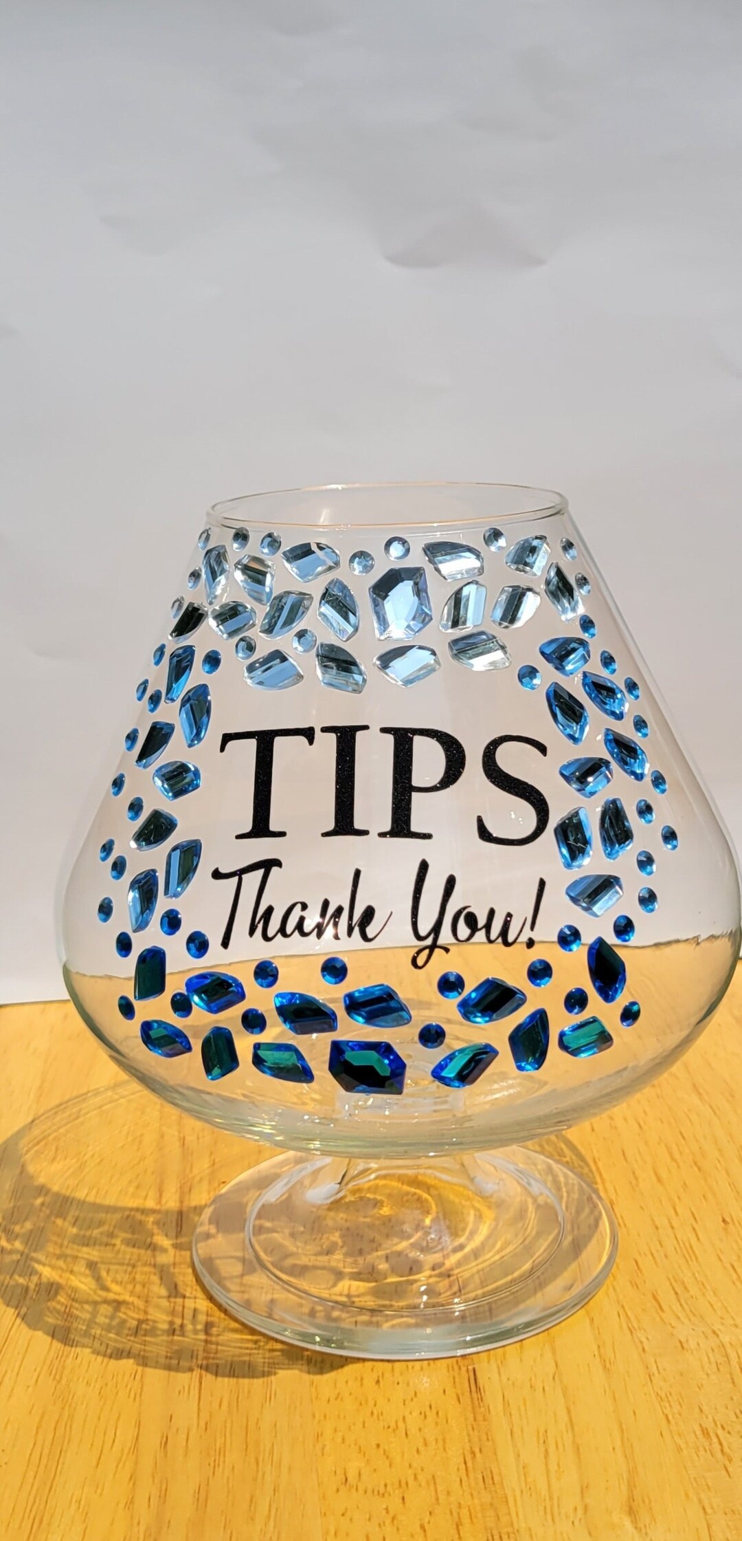 Tip Vessel BIG Tips Money Collecting Large Snifter Glass Tip - Etsy