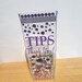 Tip Vessel BIG Tips Money Collecting Plastic Tip Jar Clear Purple Gems ...