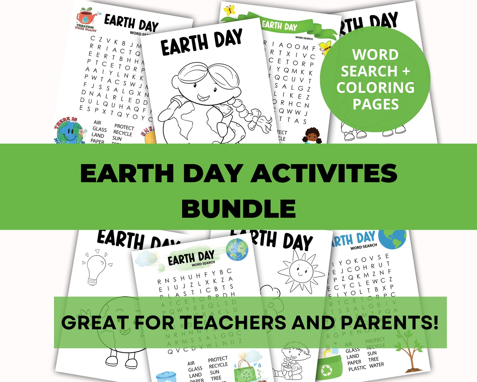 Earth Day Printable Bundle Instant Download, Earth Day Activities ...