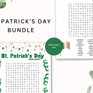St Patricks Day Printable Activities, Word Search Game for Kids, Fun ...