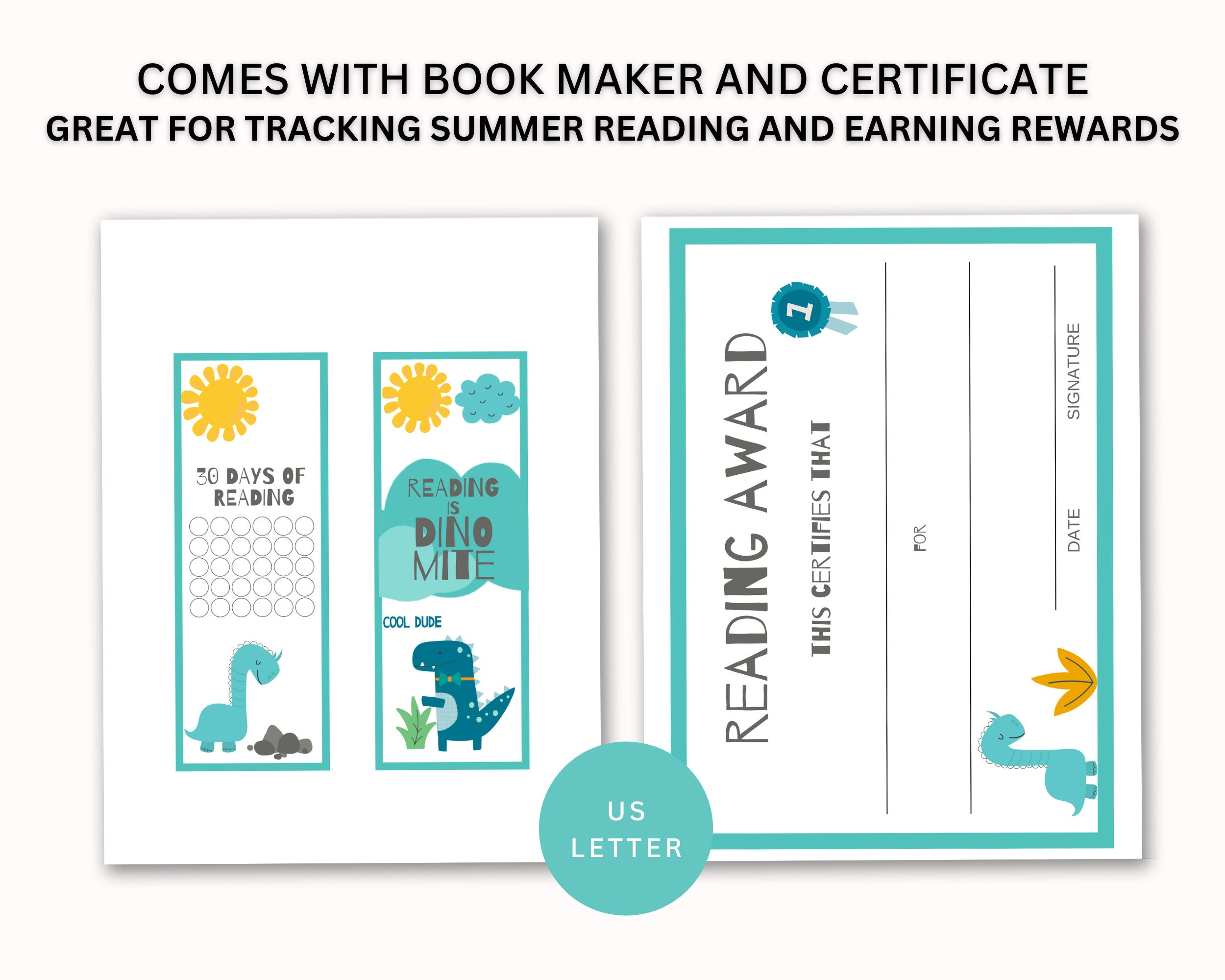 Dinosaur Reading Log for Kids, Reading Journal, Reading Log, Reading ...