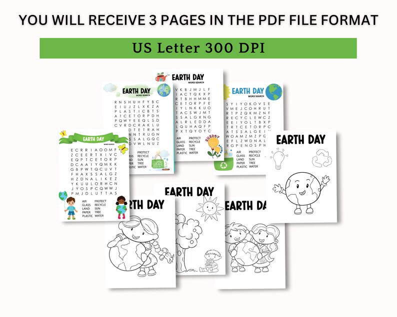 Earth Day Printable Bundle Instant Download, Earth Day Activities ...