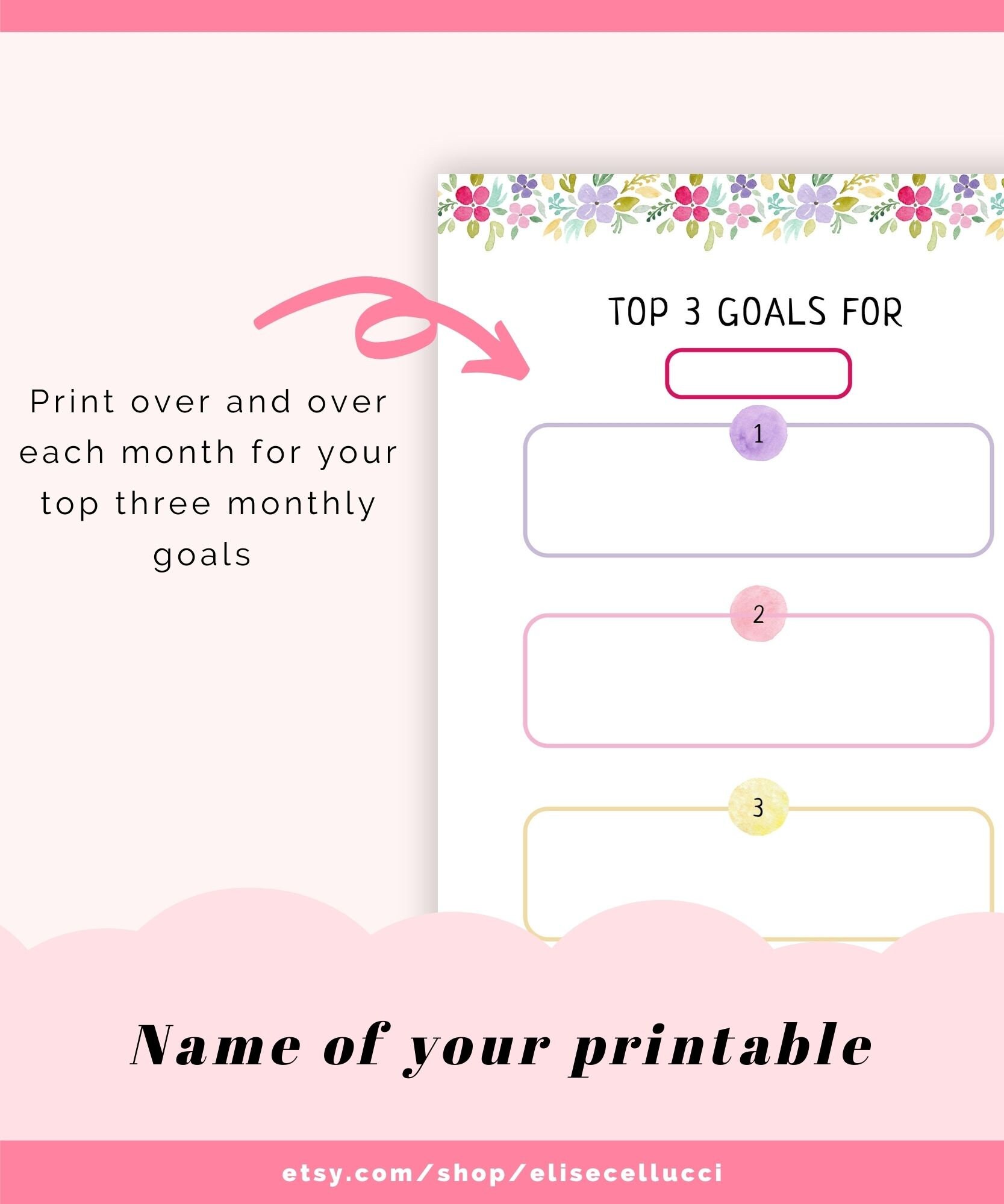 Printable Goal Tracker, Planner, Setting Kit, Productivity Planner, PDF ...