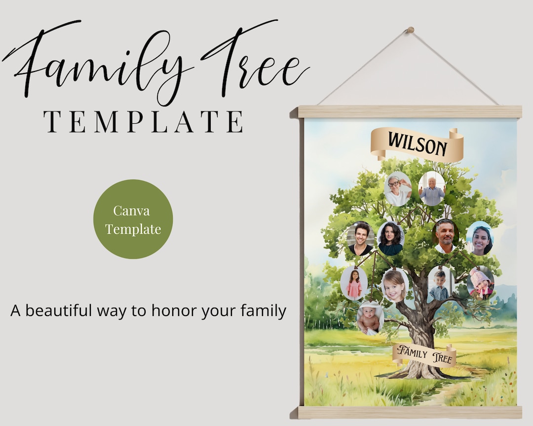Family Tree Template Family Tree Editable Canva Family Tree Canva ...