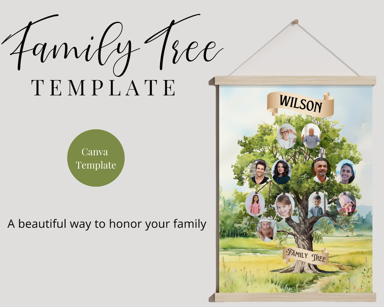 Family Tree Template Family Tree Editable Canva Family Tree Canva ...