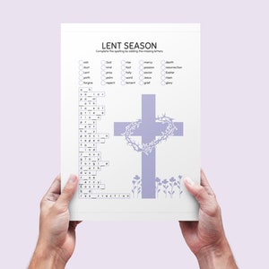 Kids Lenten Instant Download Activity Sheets, Ash Wednesday Printable ...