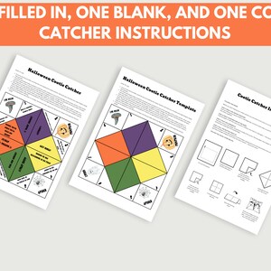 Halloween Printable Cootie Catcher Spooky Joke Teller Halloween Game ...