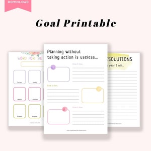 Printable Goal Tracker, Goal Planner, Goal Tracker, Goal Setting Kit ...
