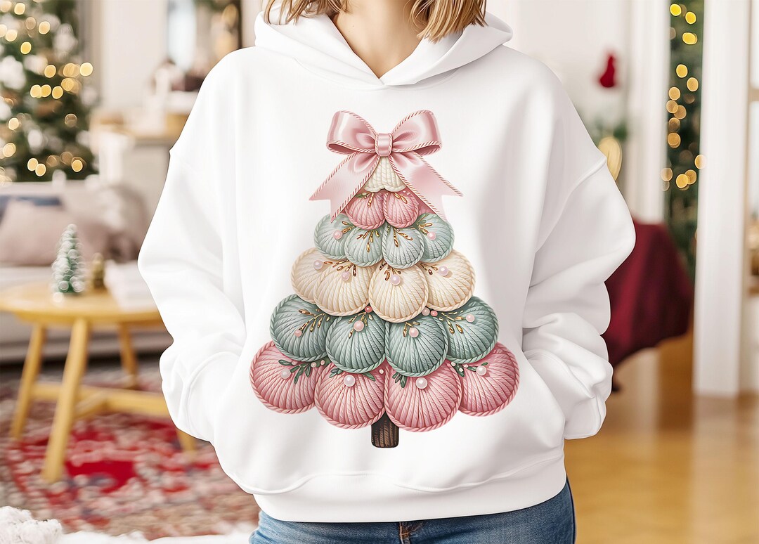 Y2K Christmas Tree PNG, Faux Embroidery Holiday Bow (digital Download ...