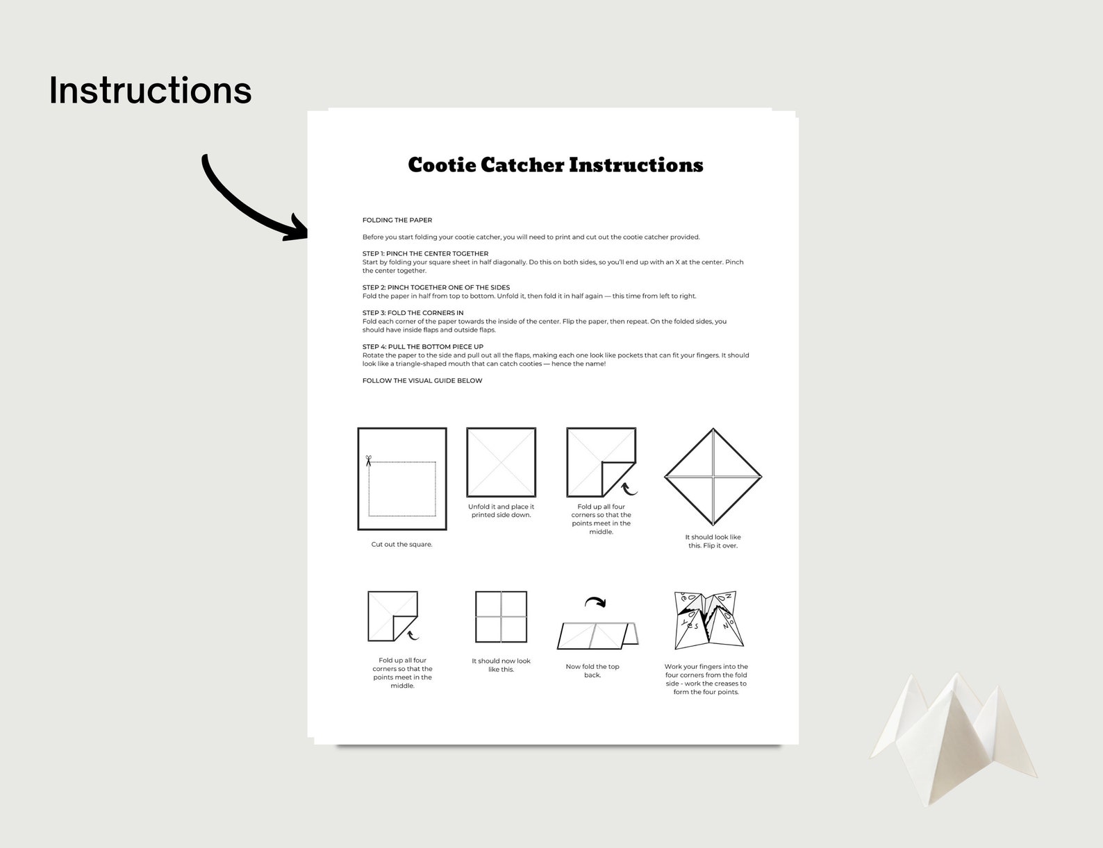 Halloween Printable Cootie Catcher Spooky Joke Teller Halloween Game ...