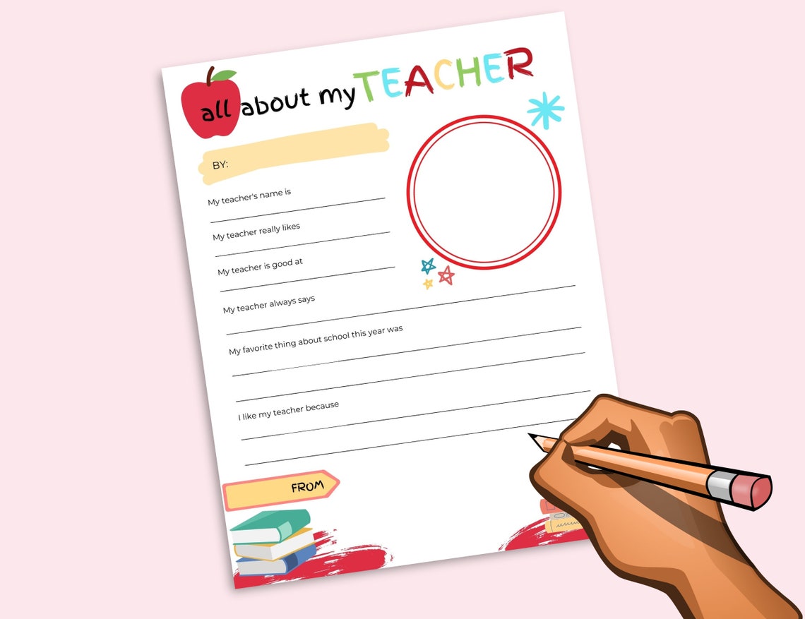 Teacher Appreciation Printable Bundle for Kids, Teacher Survey, Teacher ...