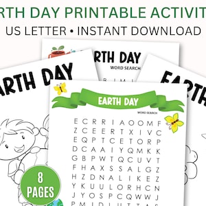 Earth Day Printable Bundle Instant Download, Earth Day Activities ...