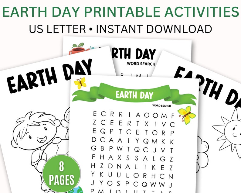 Earth Day Printable Bundle Instant Download, Earth Day Activities ...