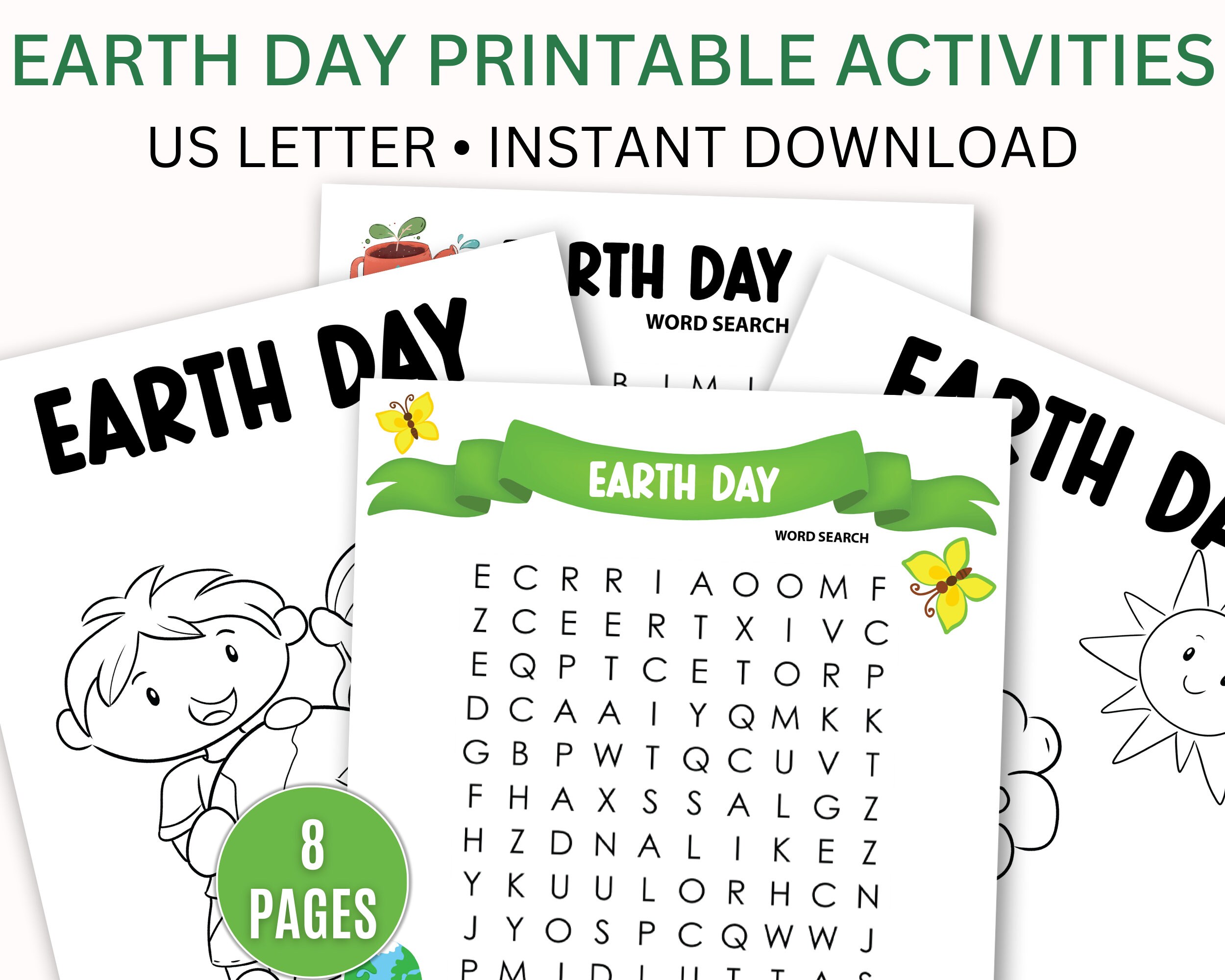 Earth Day Printable Bundle Instant Download, Earth Day Activities ...