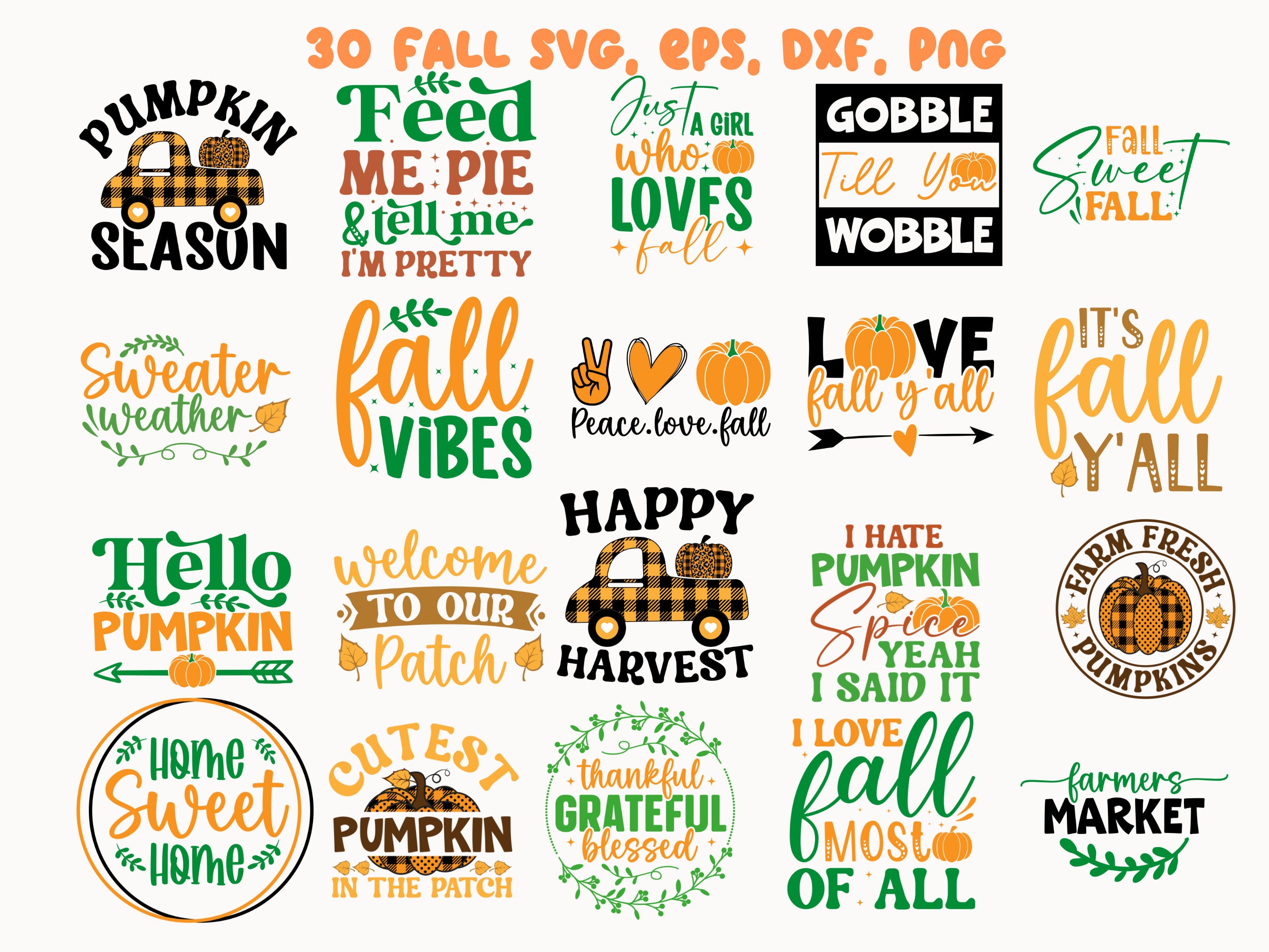Fall SVG Bundle Autumn SVG Bundle Thanksgiving Svg Fall Sign - Etsy Ireland