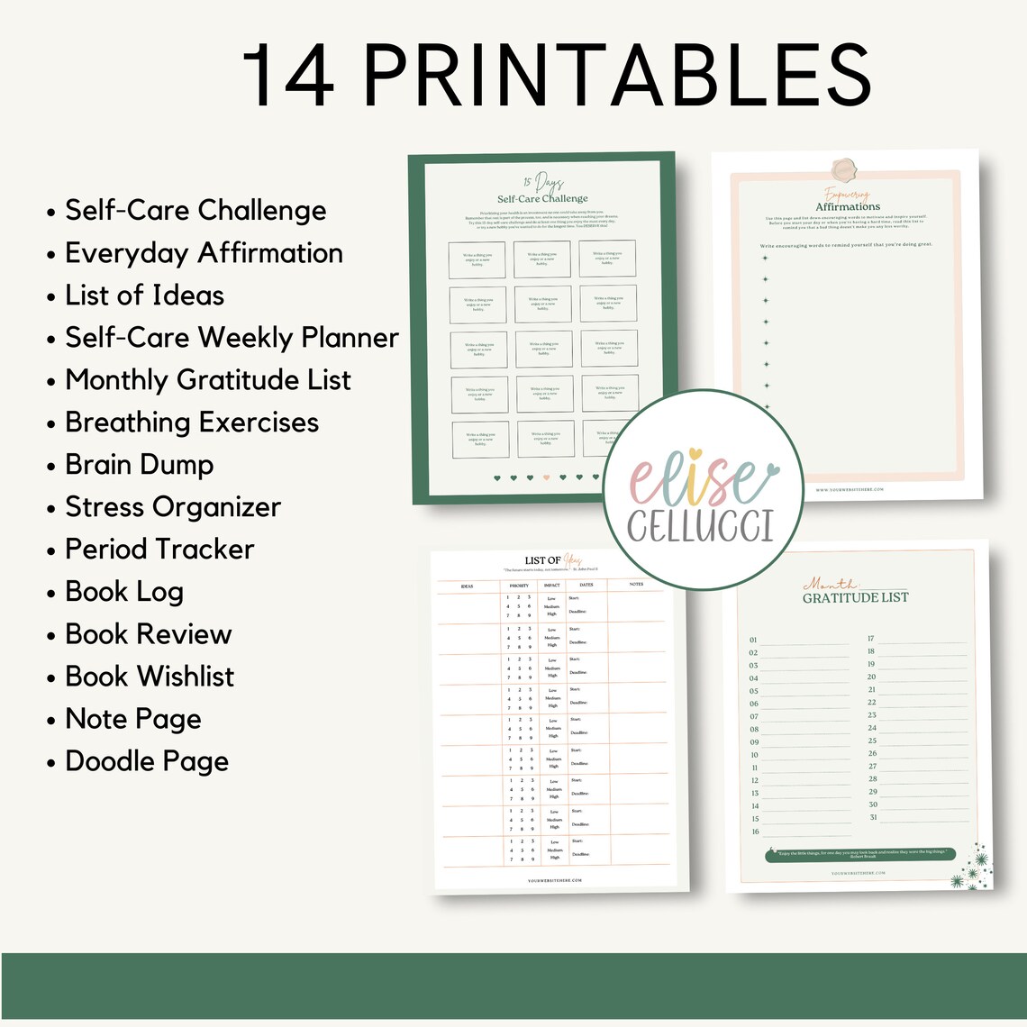 Self Care Planner Printable, Self Care Practices, Self Care Challenges ...