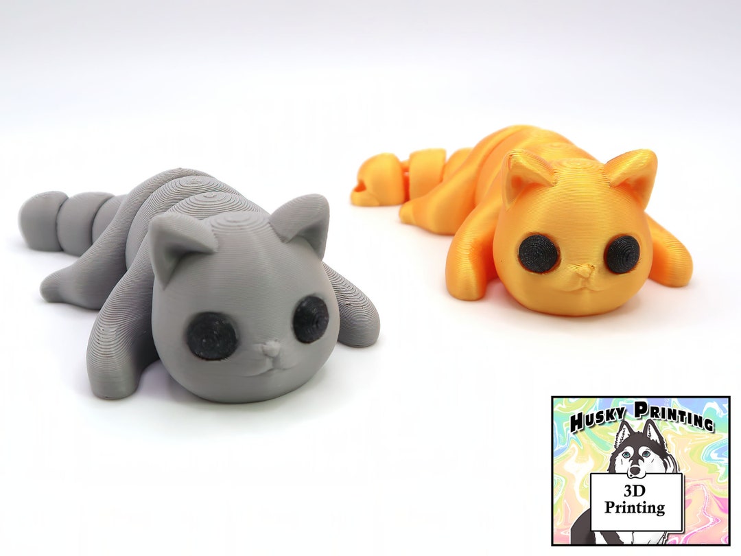 Baby CAT/KITTEN Articulated 3D Printed Over 30 Colors Keychain Option ...