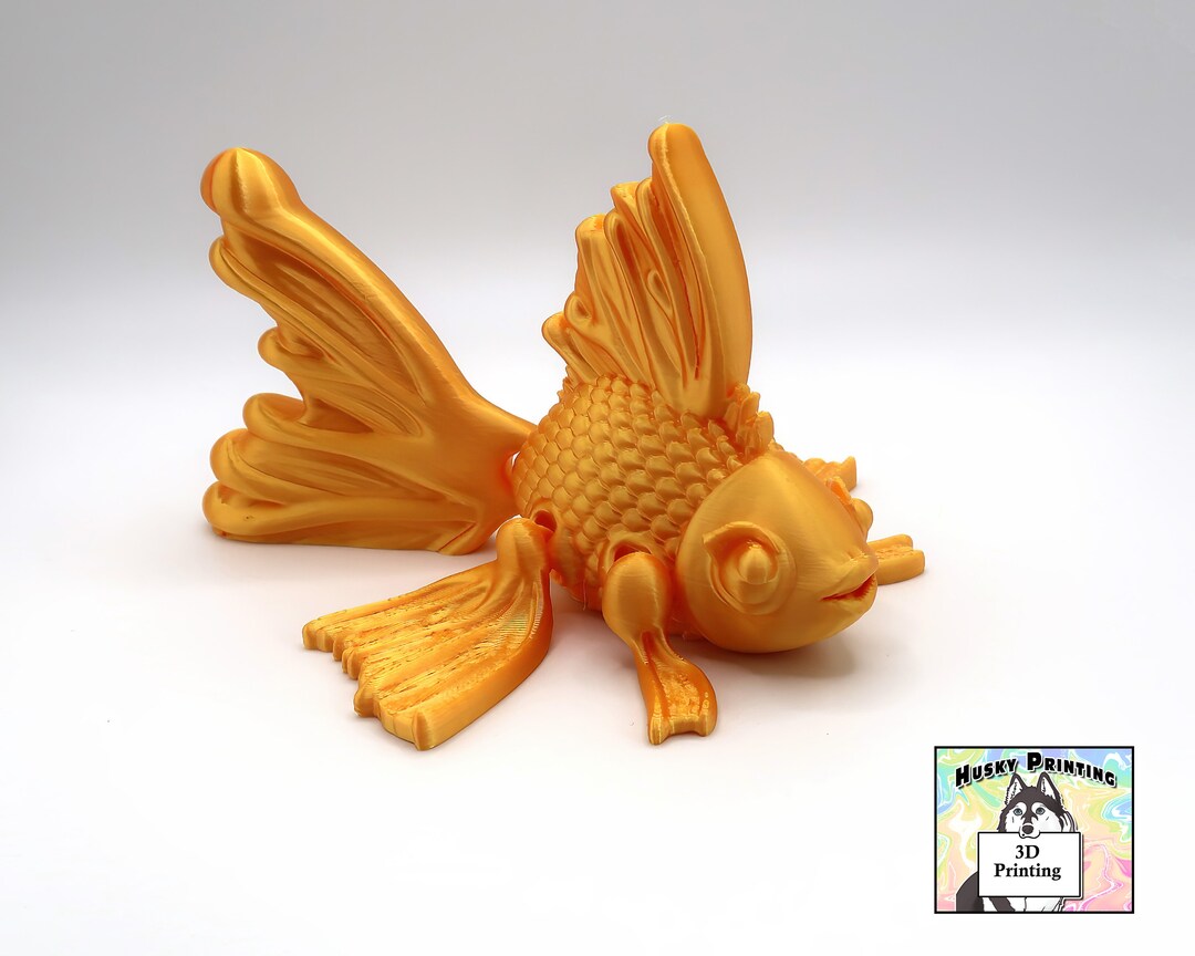Fancy GOLDFISH Articulated 3d Printed Flexible Toy Over 30 Colors to ...