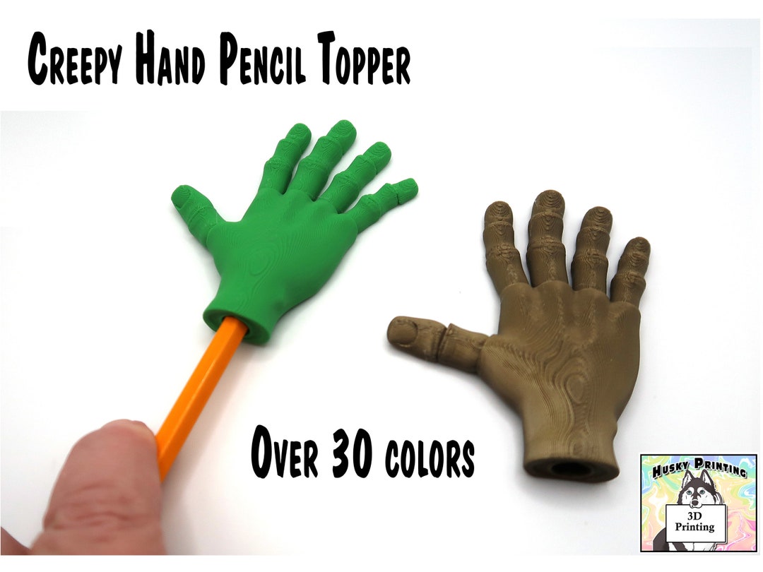 CREEPY Hand Pencil TOPPER Flexi Articulated Hand Over 30 Colors ...