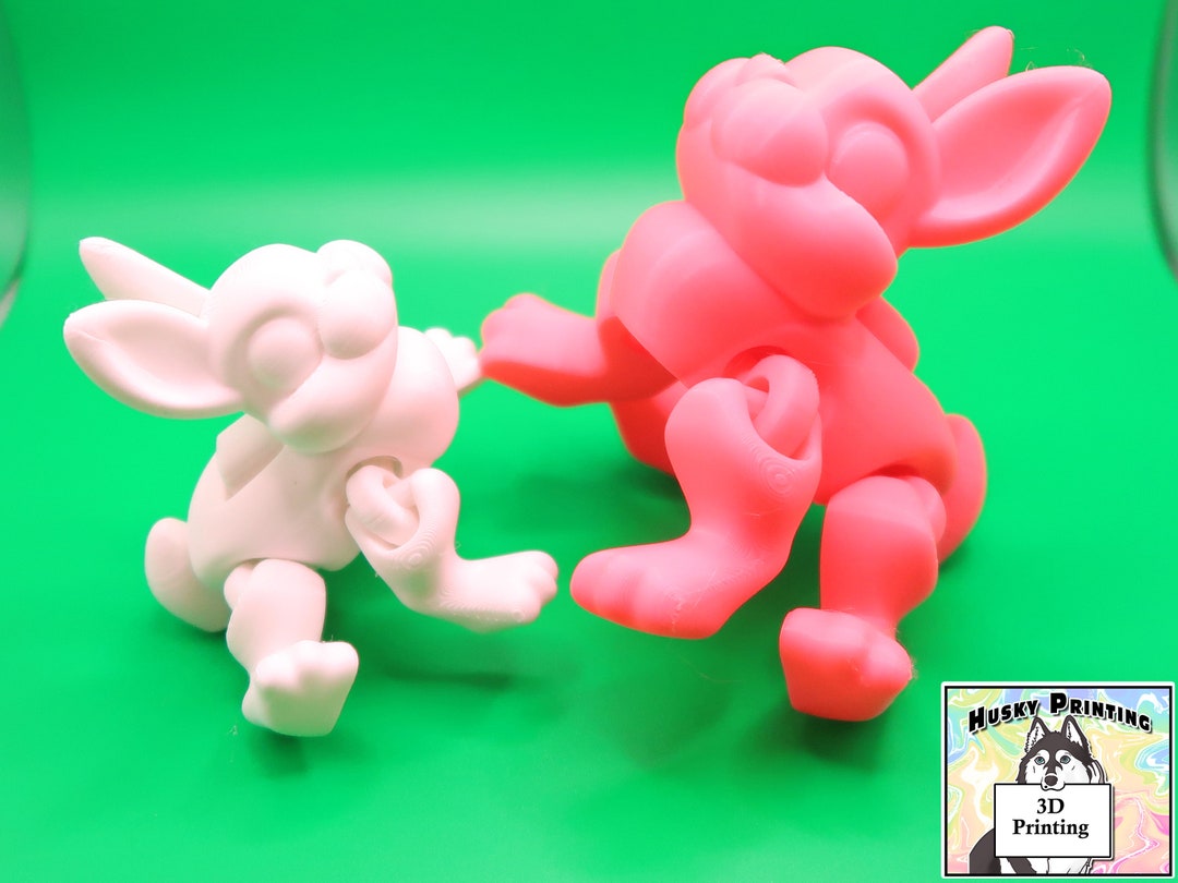 RUNNING Bunny Rabbit Fidget Toy Articulating Bunny WATCH the Video Push ...