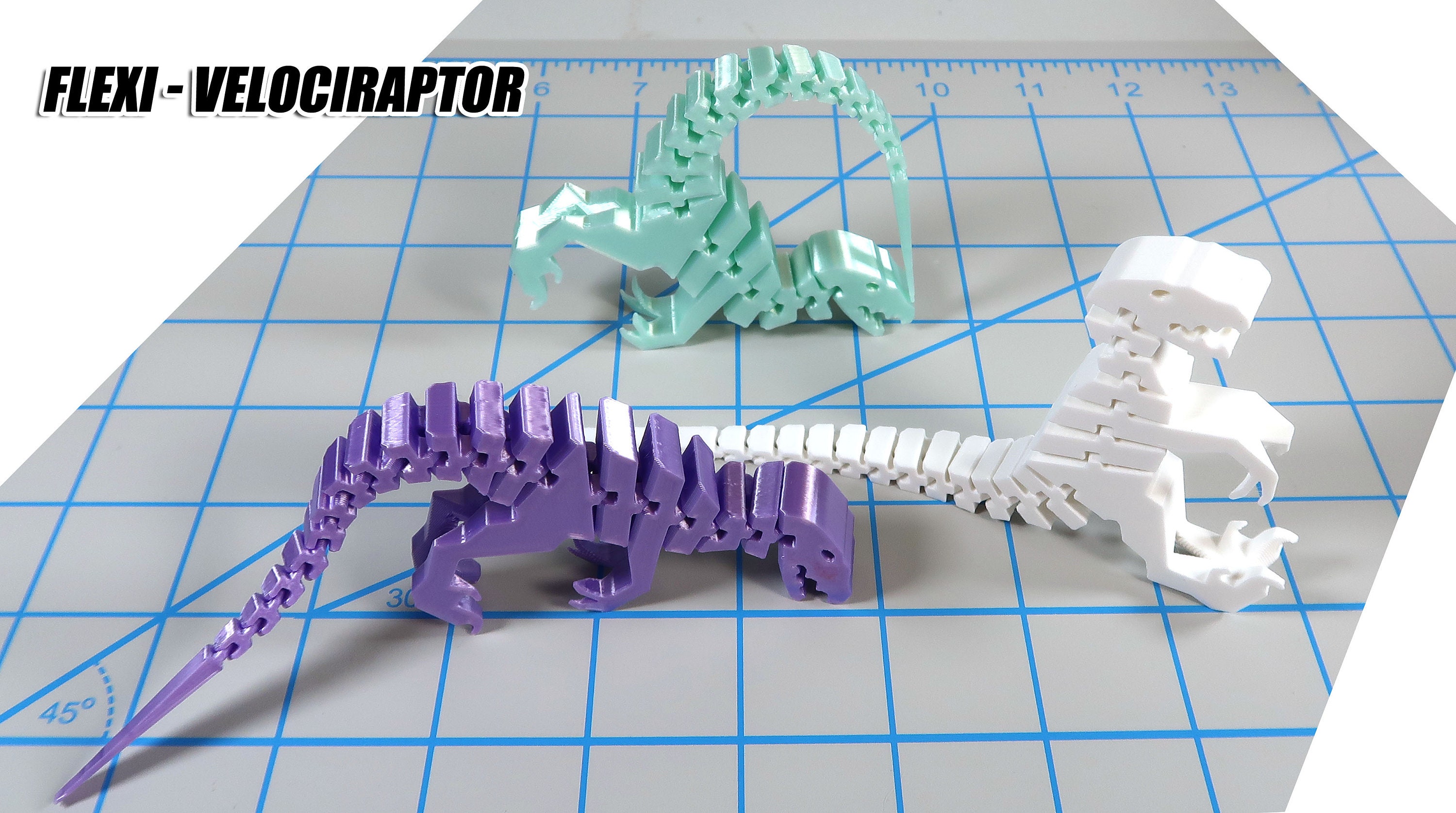 Toys Velociraptor Lots of Colors to pick from Flexi Dinosaur Raptor ...