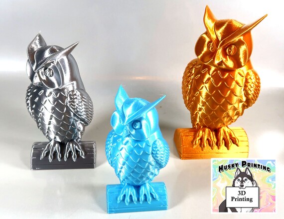 3D Printed OWL Lots of Colors & SIZES to Pick From - Etsy