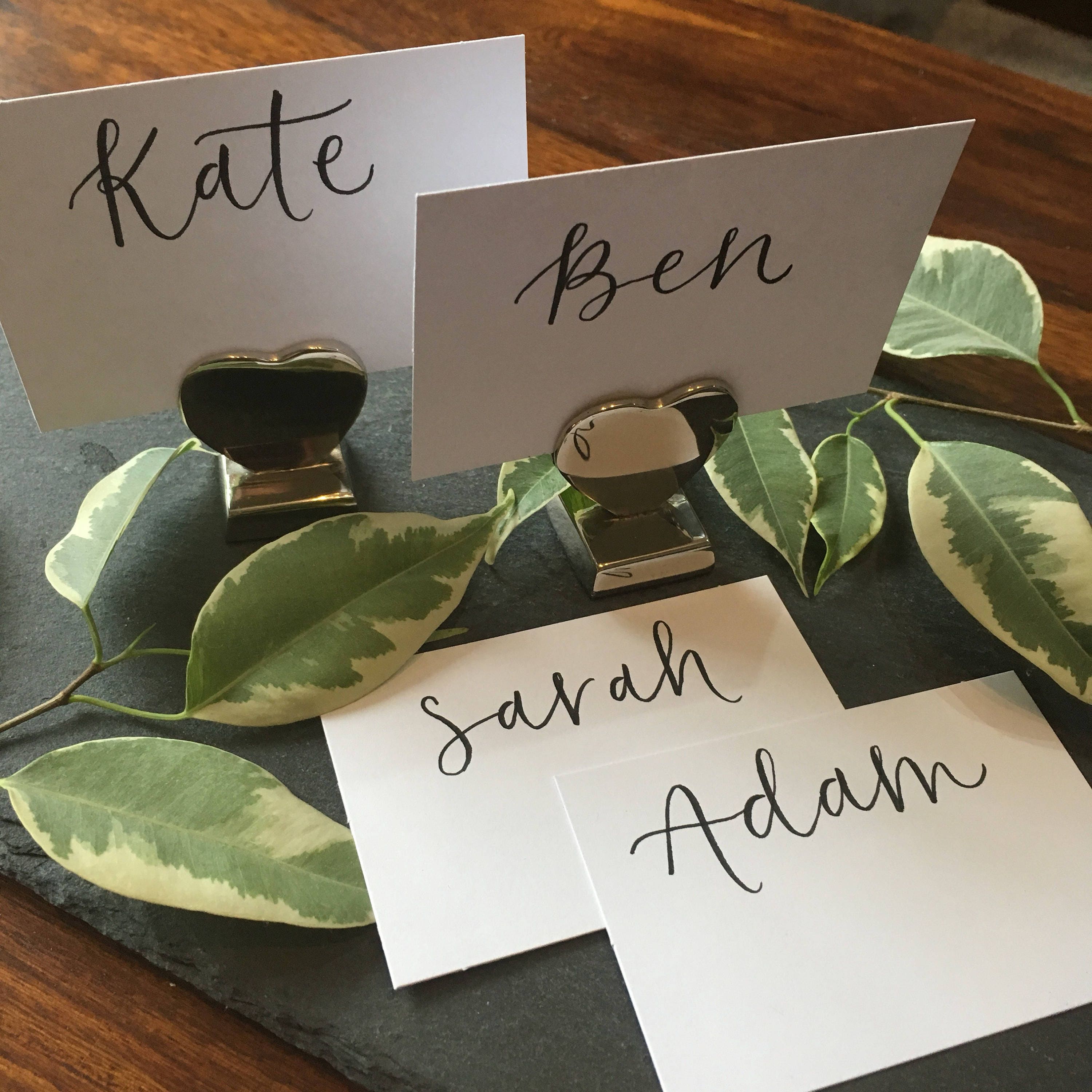 Calligraphy Name Cards Perfect for Holders Hand Written | Etsy UK