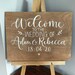 A2 Wedding Welcome Sign / Custom Hand Painted Wood Wedding Welcome Sign ...