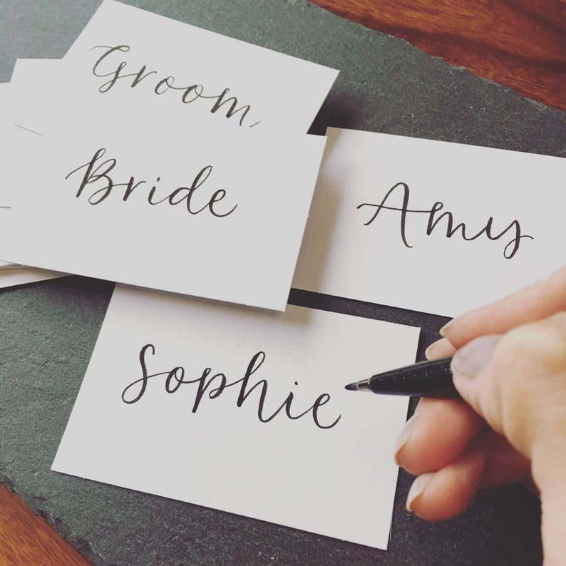 Calligraphy Name Cards Perfect for Holders Hand Written - Etsy UK