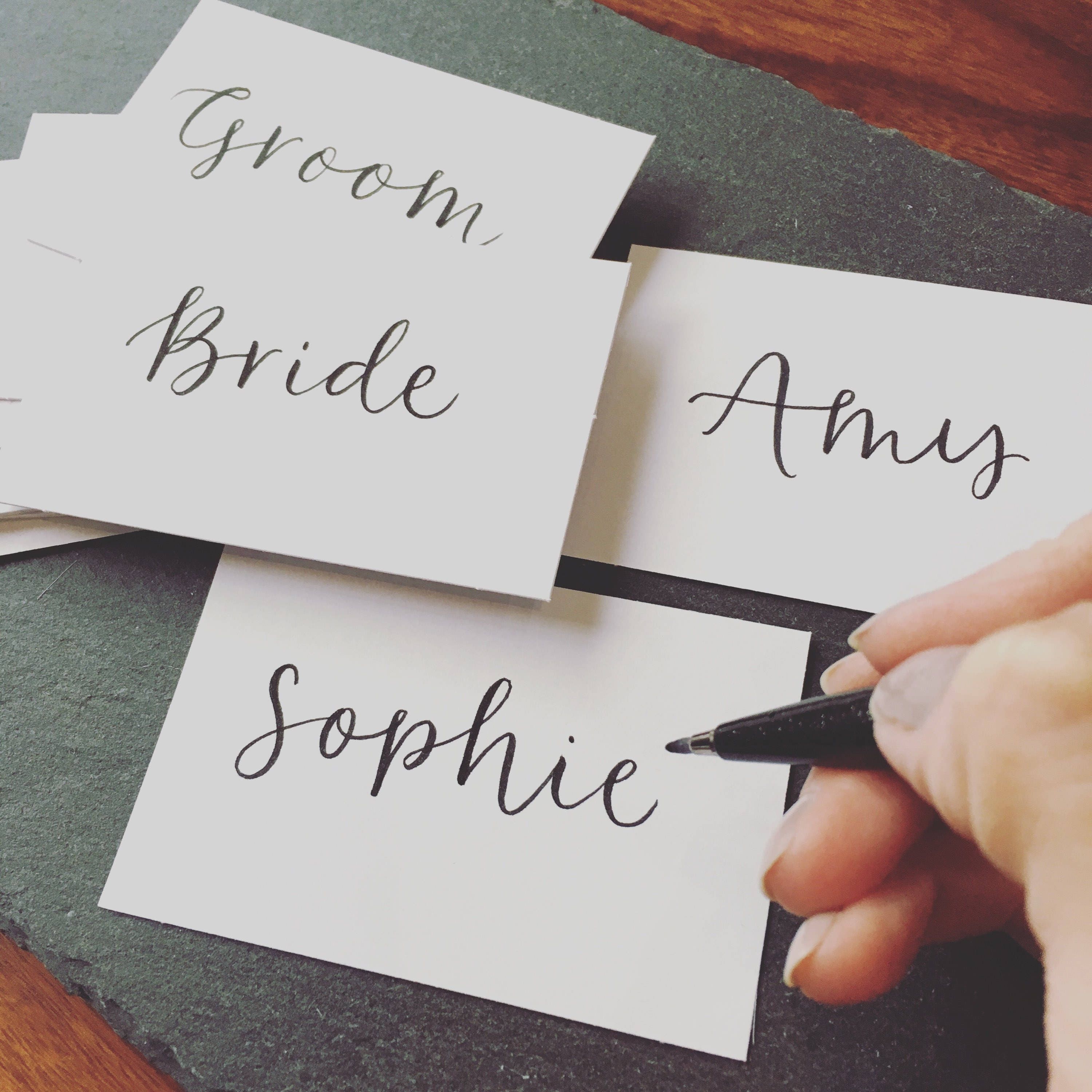 Calligraphy Name Cards Perfect for Holders Hand Written - Etsy UK