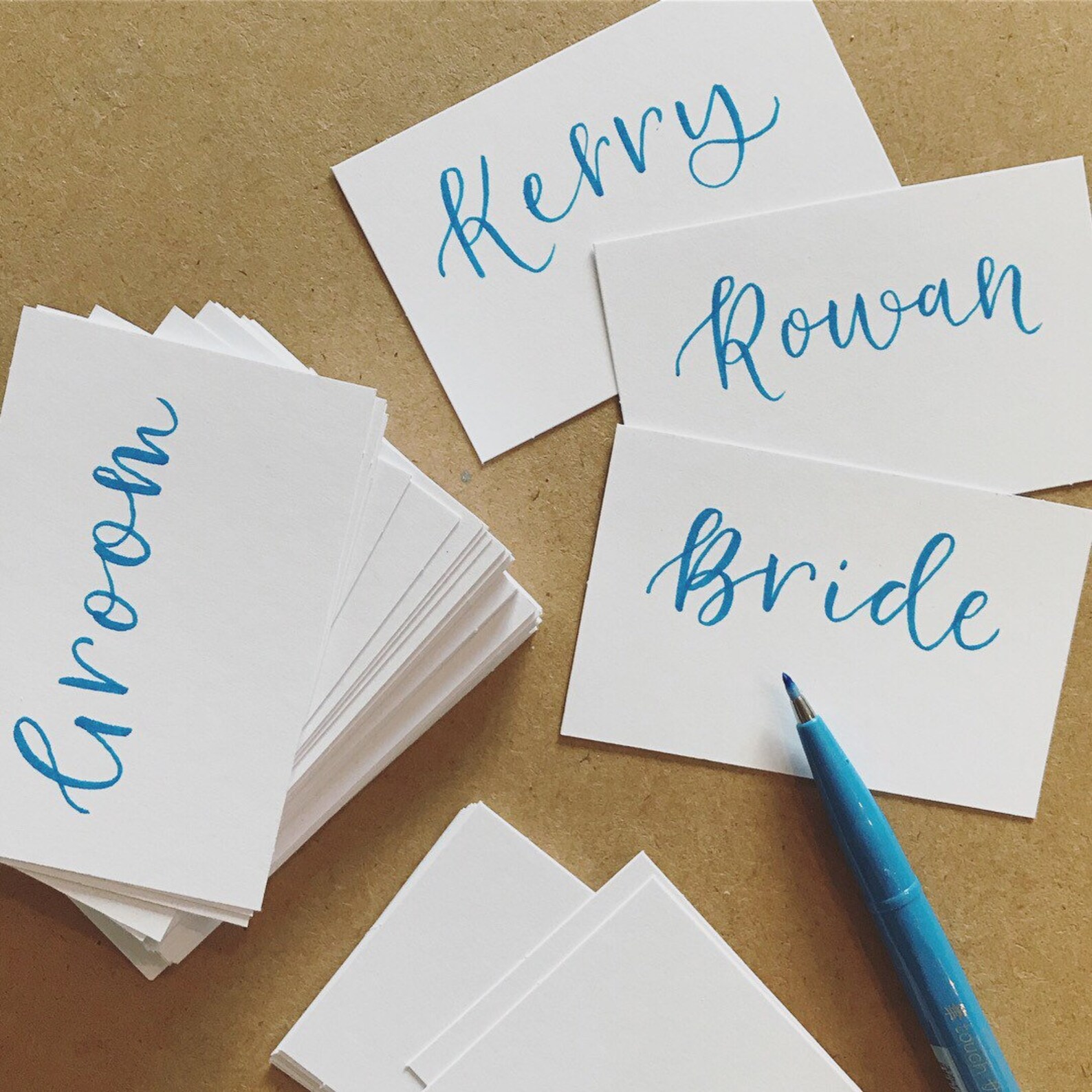 Calligraphy Name Cards Perfect for Holders Hand Written | Etsy UK