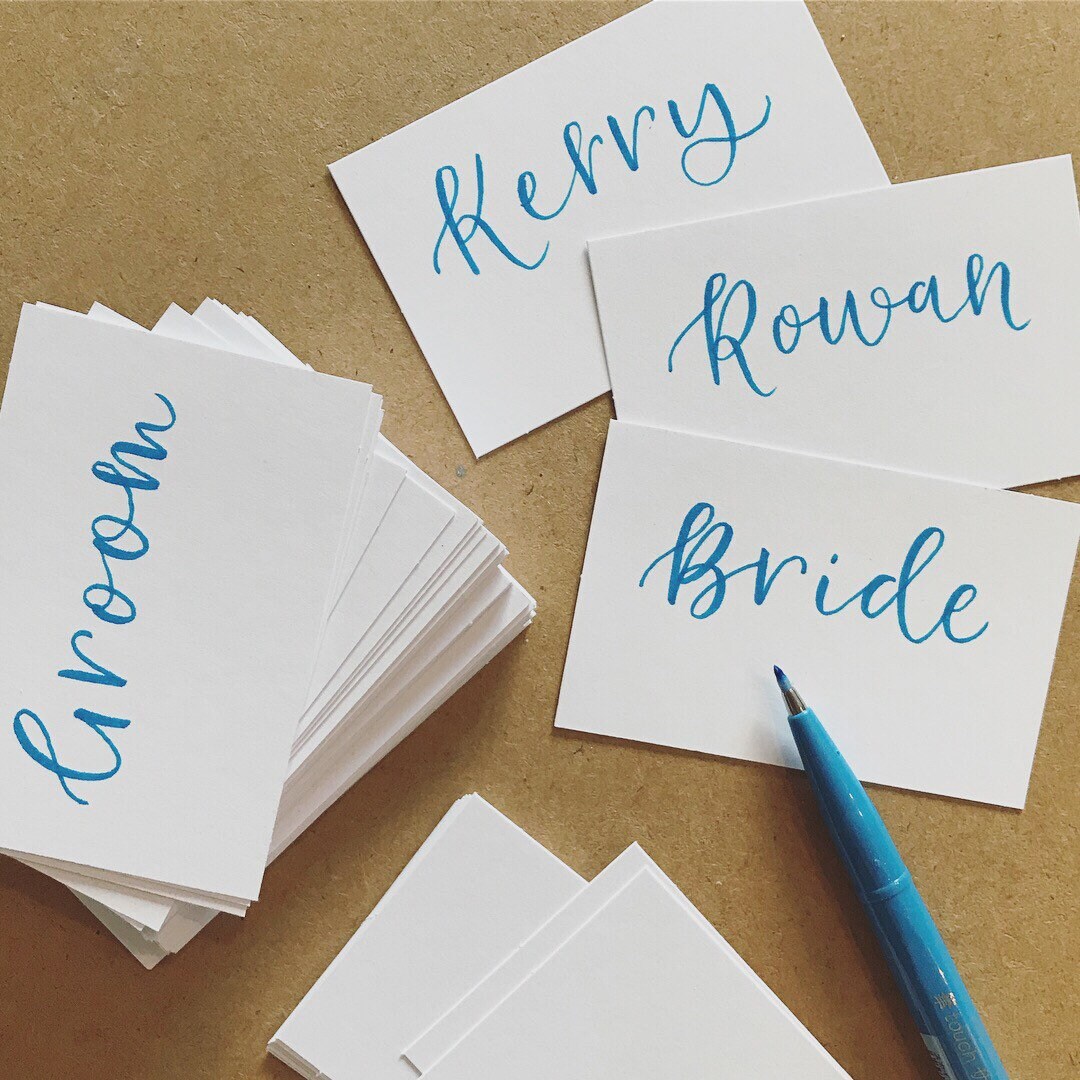 Calligraphy Name Cards Perfect for Holders, Hand Written - Etsy UK