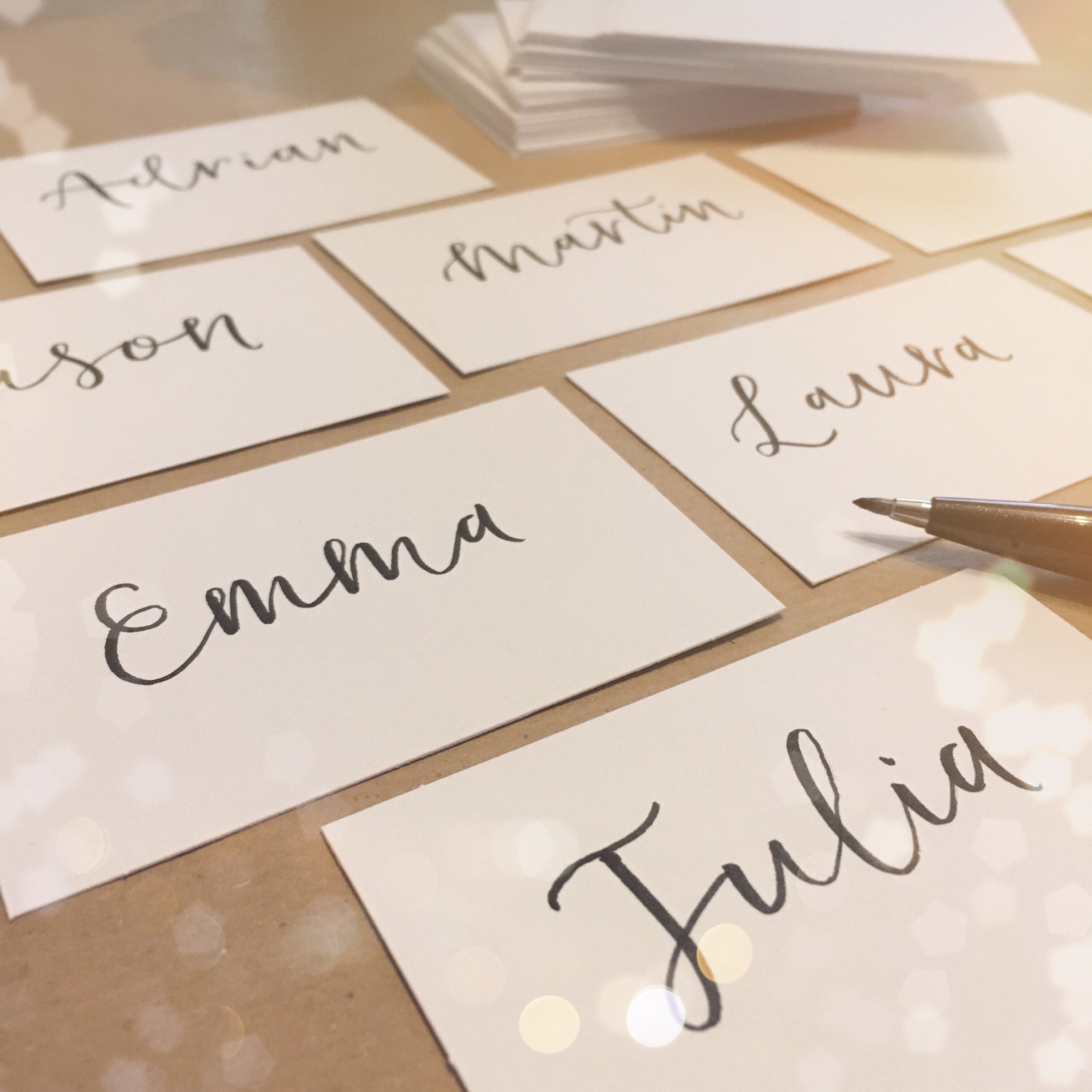 Calligraphy Name Cards Perfect for Holders Hand Written - Etsy UK