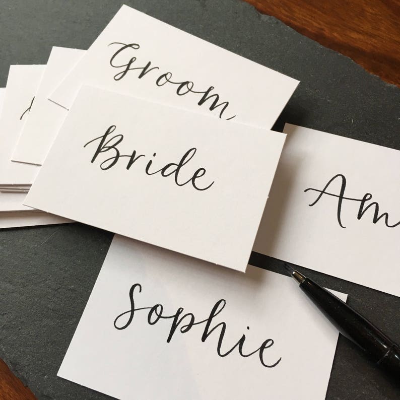 Calligraphy Name Cards Perfect for Holders, Hand Written - Etsy UK