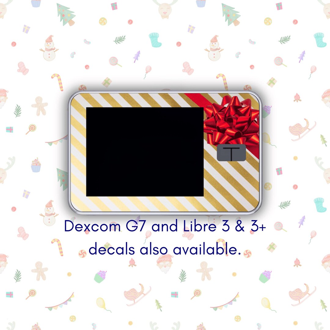 Christmas Present Decal/skin for Tandem Tslim, Dexcom G7 and Libra 3 ...