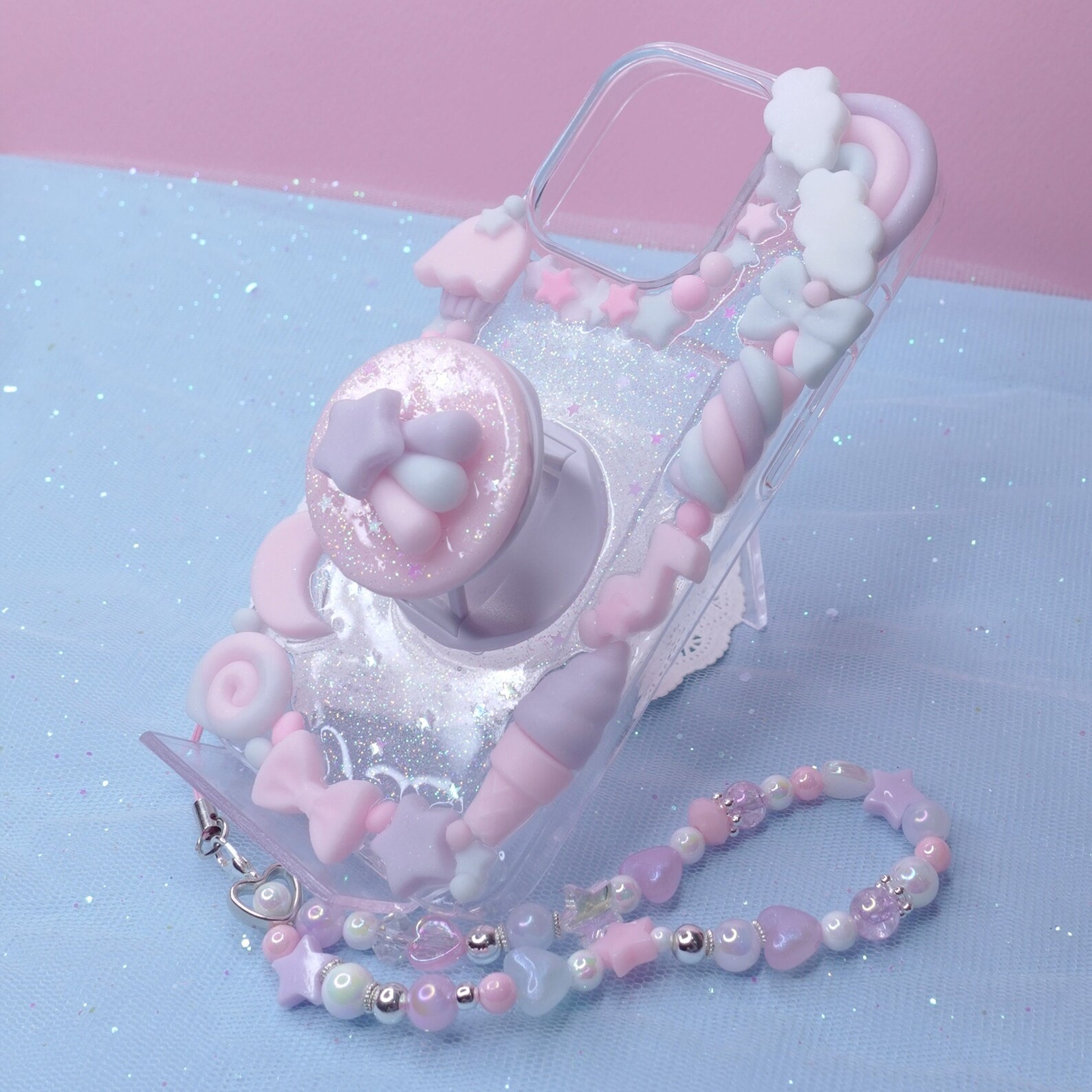 Kawaii Decoden Phone Case - Fairy Lovely Back Case for iPhone 17 - 16 ...