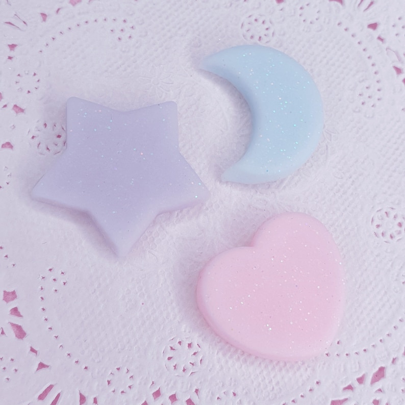 Set of 3 Kawaii Pins Star Heart Moon Pin Cute Brooch - Etsy