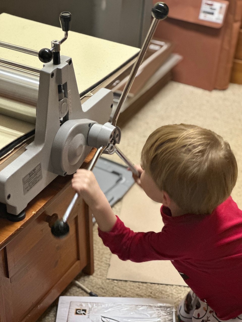 Davis Ferris Tracker Organ, Round Lake, New York Linoleum Block Print ...