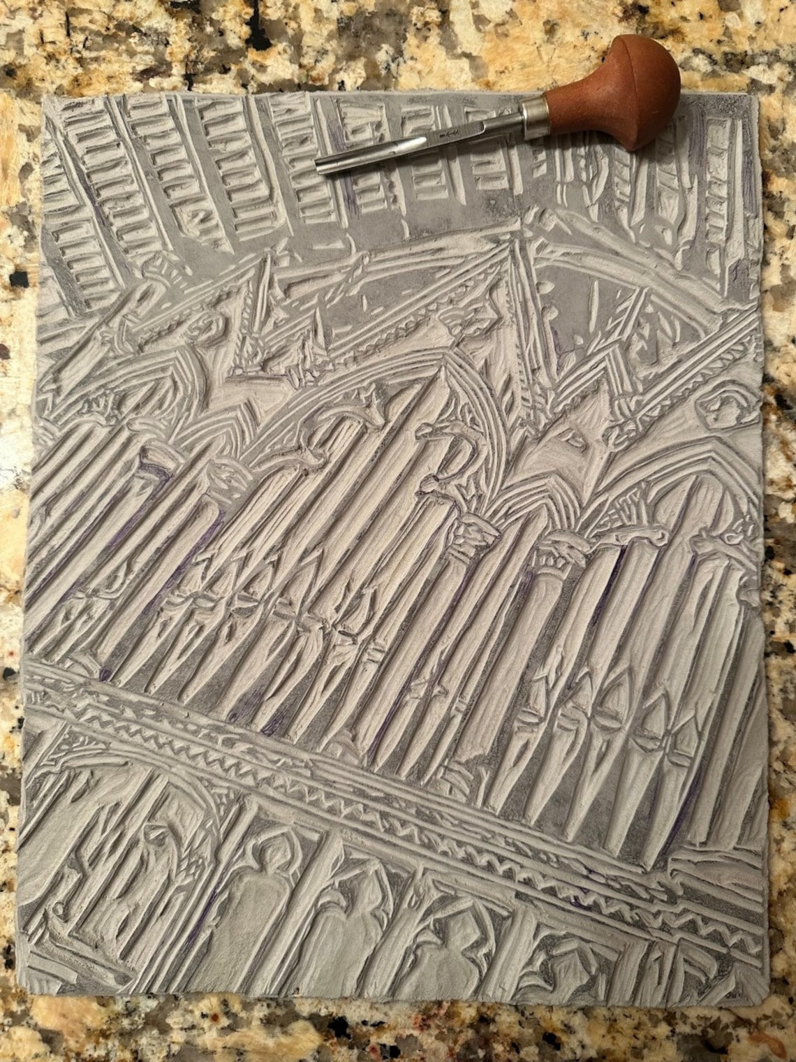 Davis Ferris Tracker Organ, Round Lake, New York Linoleum Block Print ...