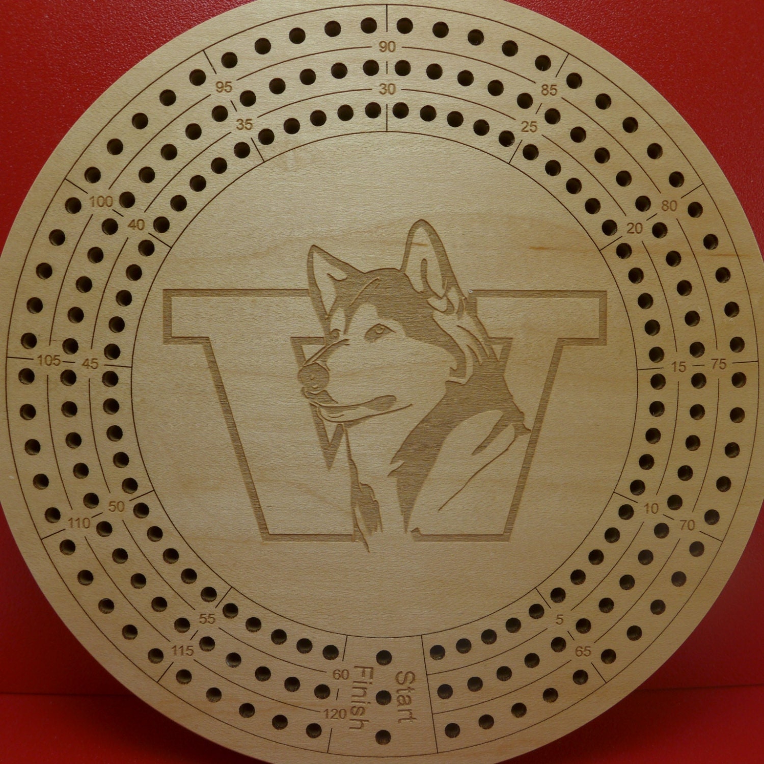 College Logo Cribbage Board Customization Available - Etsy