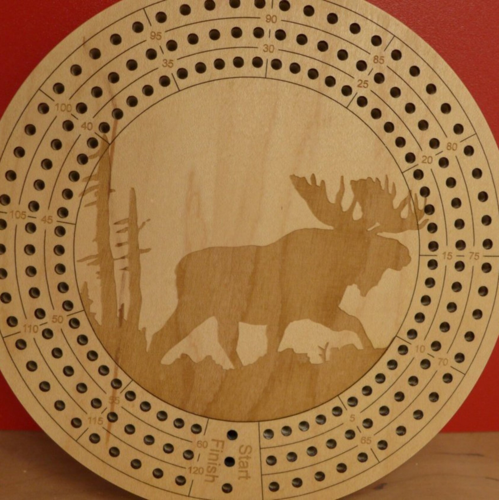 Wildlife Scene Cribbage Board -- Customizable - Etsy