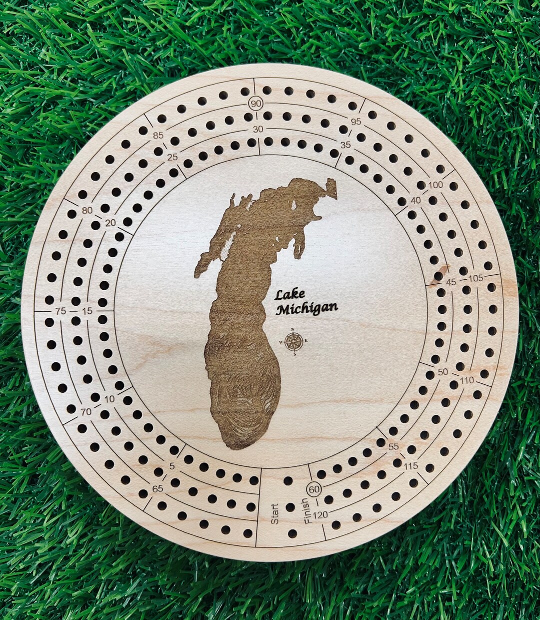 Lake Michigan Cribbage Board - Etsy