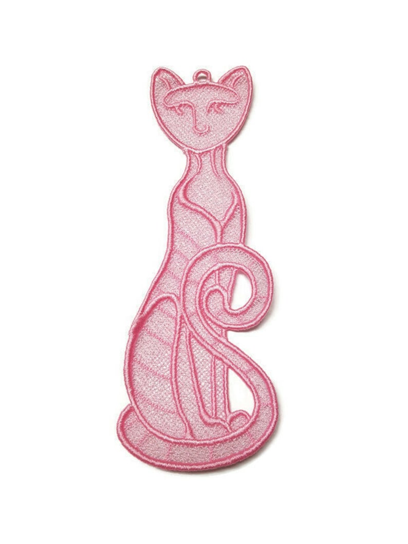 Kitty Bookmark FSL Bookmarks Free Standing Lace Bookmark - Etsy