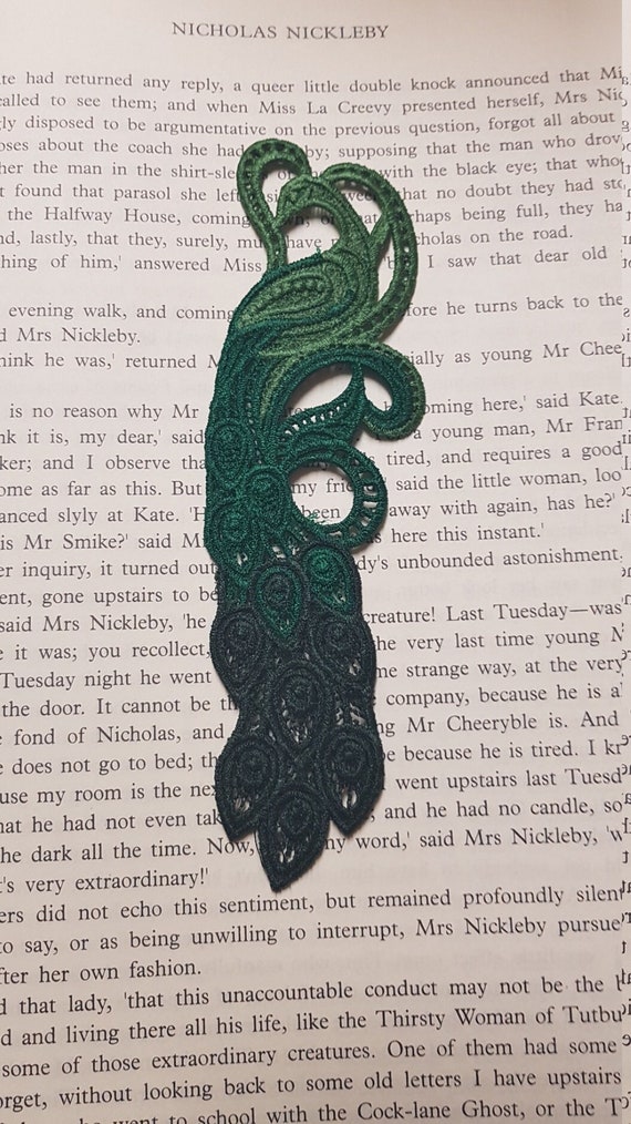 Embroidered Bookmark Peacock Bookmark FSL Peacock Bookmarks - Etsy
