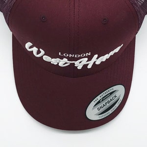 West Ham FC Embroidered Snapback Hat Premier League Soccer - Etsy