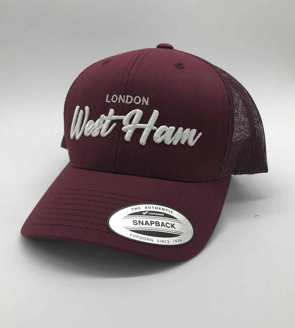 West Ham FC embroidered Snapback Hat Premier League Soccer | Etsy