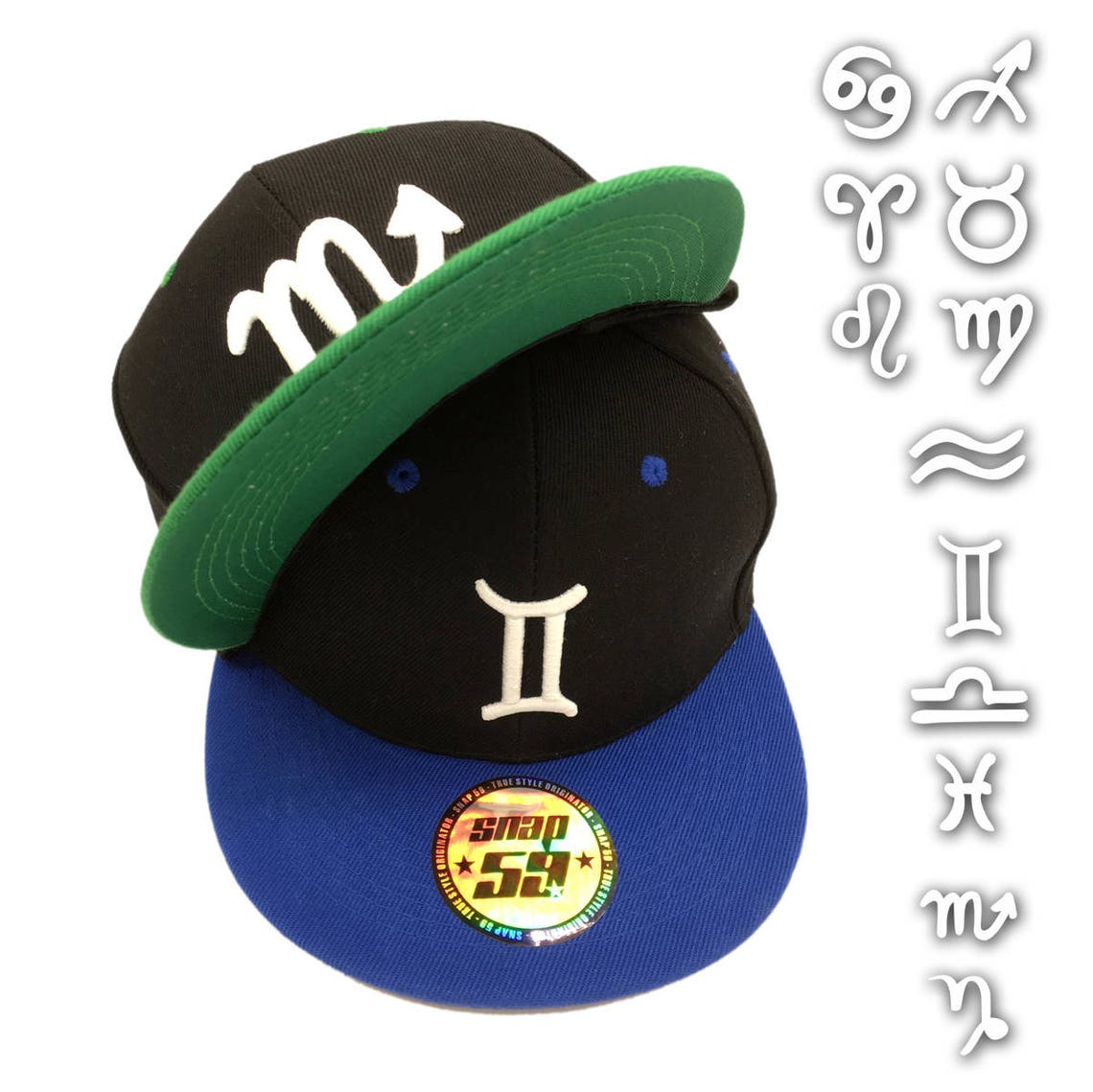 Hats Snapback Zodiac Signs Horoscope Cancer Virgo Aries Taurus - Etsy