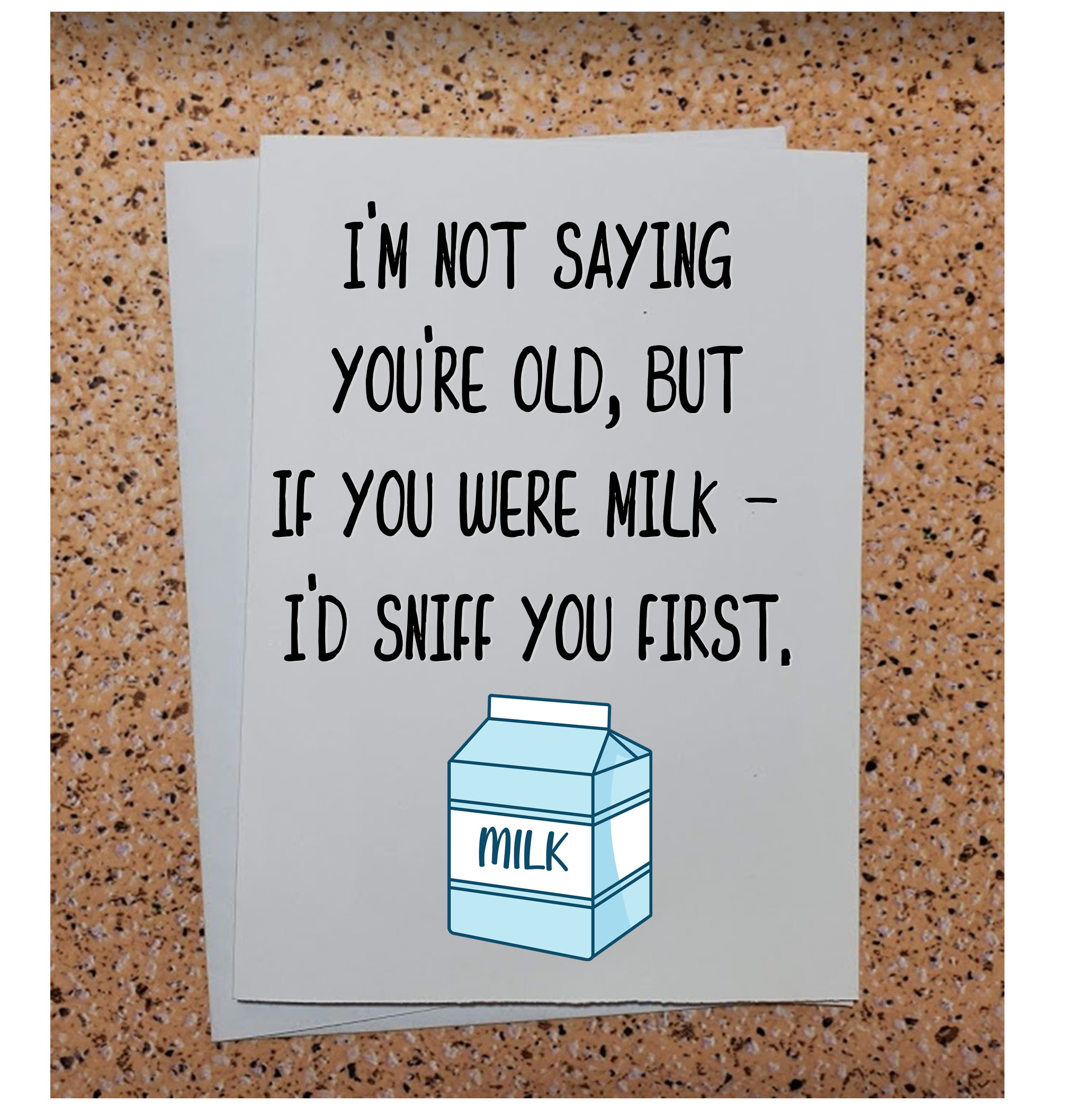 If you were MILK I'd SNIFF YOU first Funny Birthday Card | Etsy