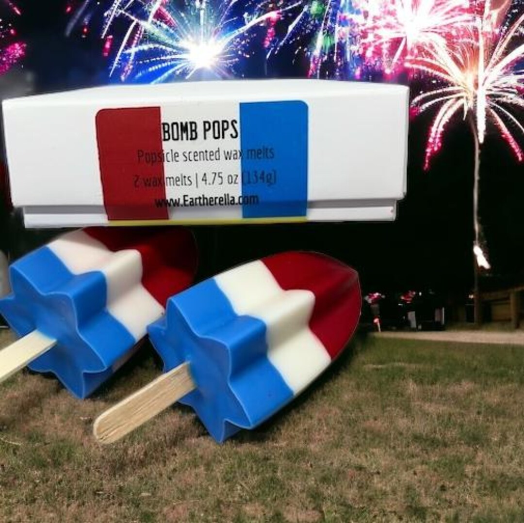 BOMB POPS Wax Melts Red White Blue Popsicle Summer 2 Wax Melts 4.75 Oz ...